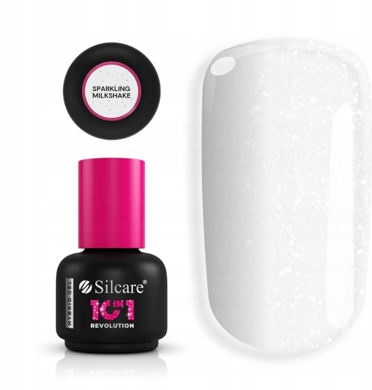 Baza / HYBRID GEL Silcare Revolution 10 in 1- SPARKLING MILKSHAKE , 15